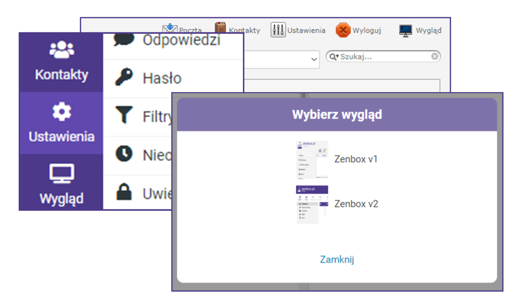 Zmiana domyślnego wyglądu poczty webmail - Zenbox